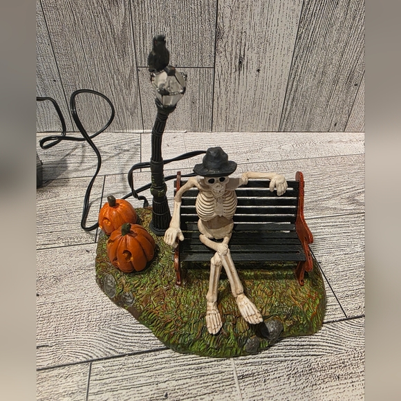 Department 56 | Holiday | Dep 56 Skeleton Figurine With Pumpkins And ...